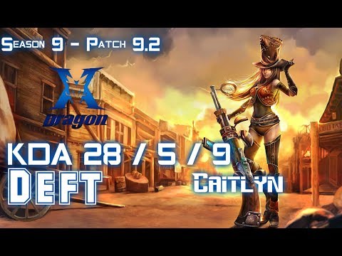 KZ Deft CAITLYN vs EZREAL ADC - Patch 9.2 KR Ranked - YouTube