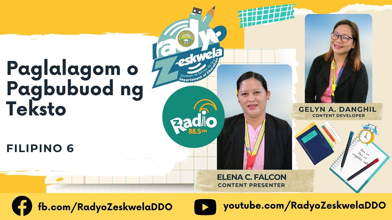 Grade 6- FILIPINO | QUARTER 3 | PAGLALAGOM O PAGBUBUOD NG TEKSTO - YouTube