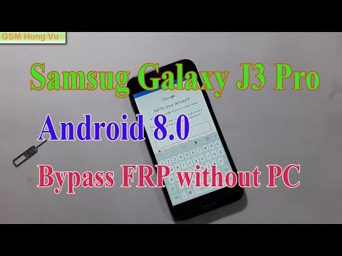 Samsung J3 Pro FRP Bypass 8.0 without PC Solution Sim Card.