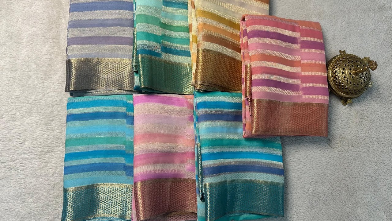 ||Pure Mysore Silk Georgette sarees||ప్యూర్ మైసూర్ సిల్క్ శారీ - YouTube