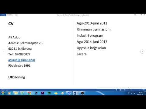 SIDEE LO QORAA CV BY ALI ASLUUB "hur man skriver ett cv" - YouTube