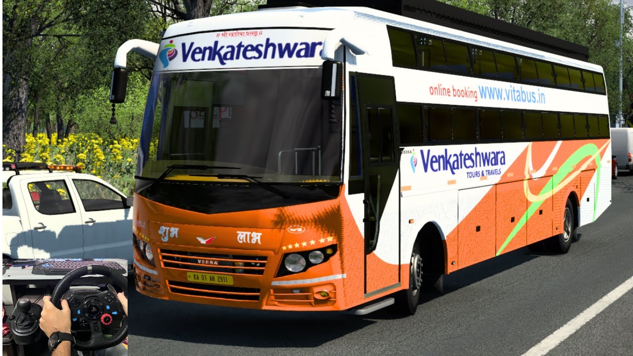 Veera V5 Non AC Bus Driving | *LAST DAY OF JOB* | Steering Wheel Gameplay - YouTube