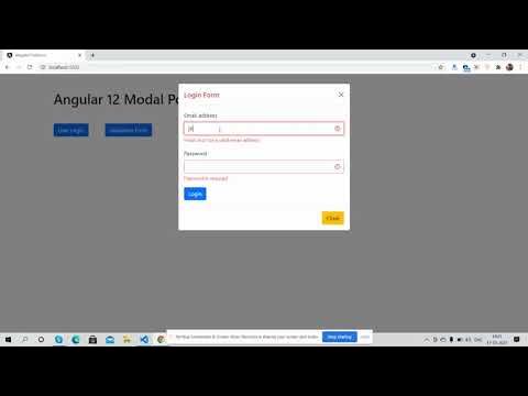 Angular 12 Modal Popup Forms Working Demo - YouTube