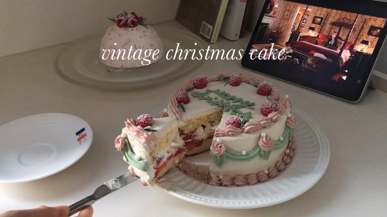 내 마음은 이미 크리스마스🎄 빈티지 크리스마스 케이크 만들기 Ver 1 2 Youtube