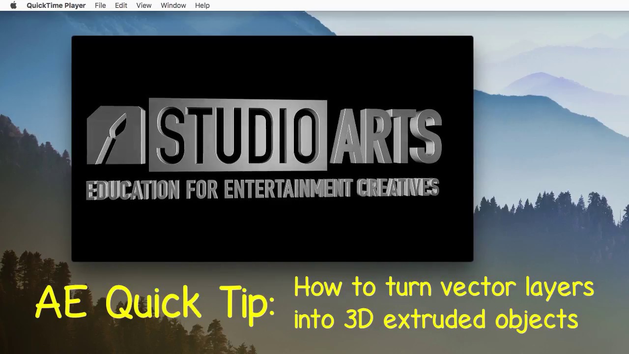 Studio Arts QuickTips - After Effects 01: Vector Layers into 3D Objects ...