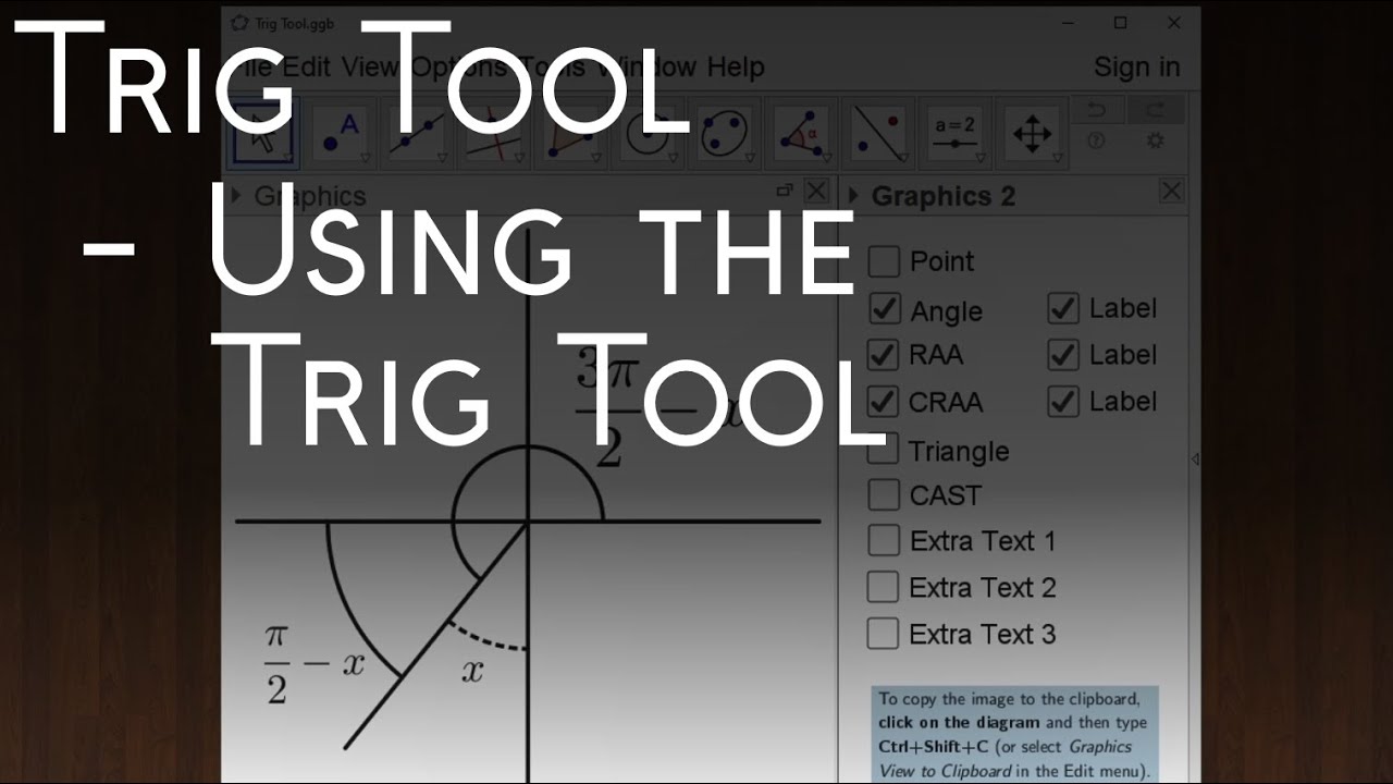 Trig Tool - Using the Trig Tool | BHNmath - YouTube