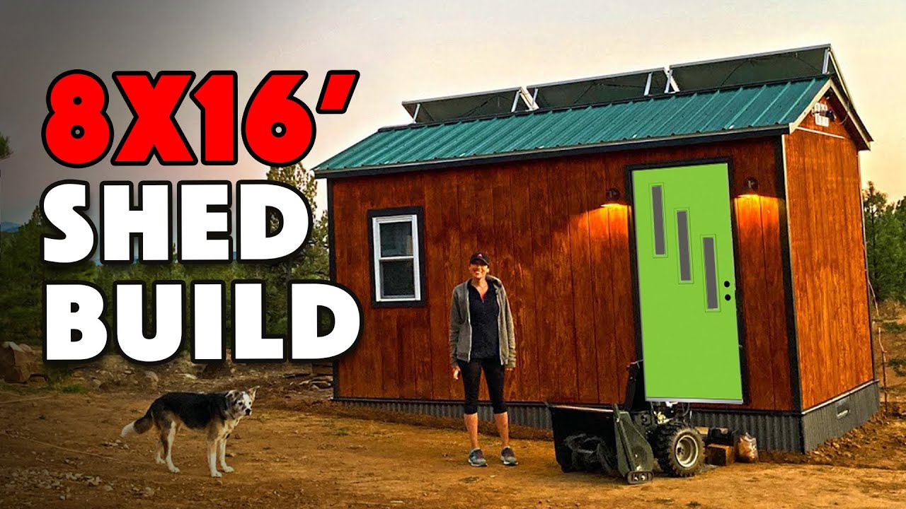 8x16 Basic Shed Build, Start To Finish! - YouTube