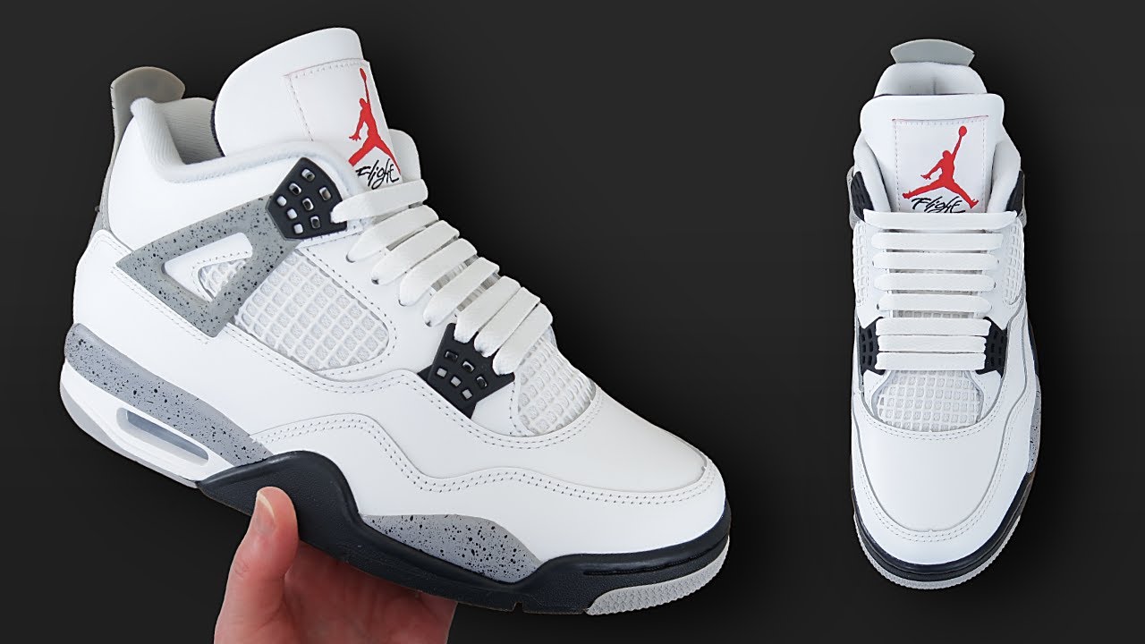 HOW TO BAR LACE JORDAN 4's | AIR JORDAN 4 LACE STYLE FEATURING WHITE ...