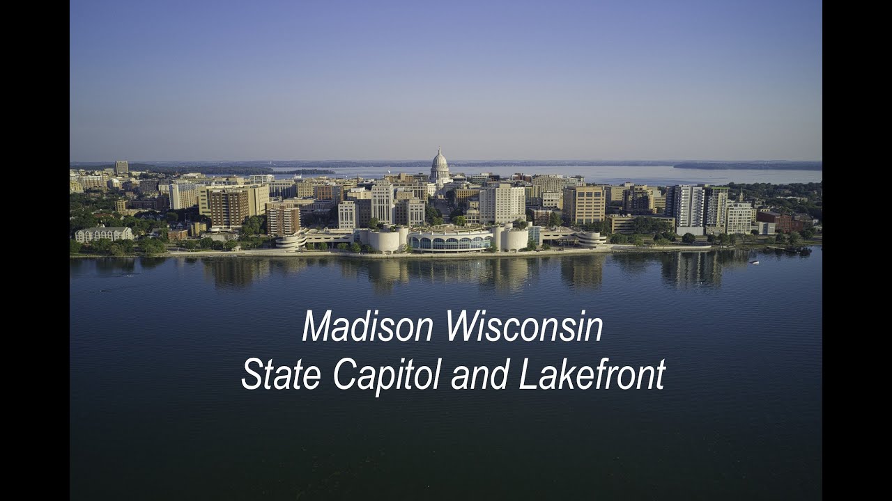 Madison Wisconsin State Capitol and Lakefront - YouTube