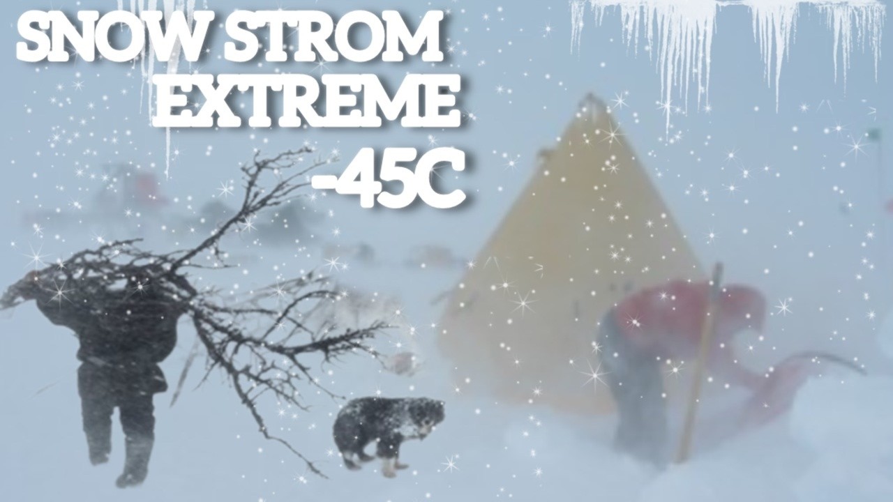 Heavy Snowfall ️Unbelievable -45° Solo Winter Camping in Alaska 4 Days ...