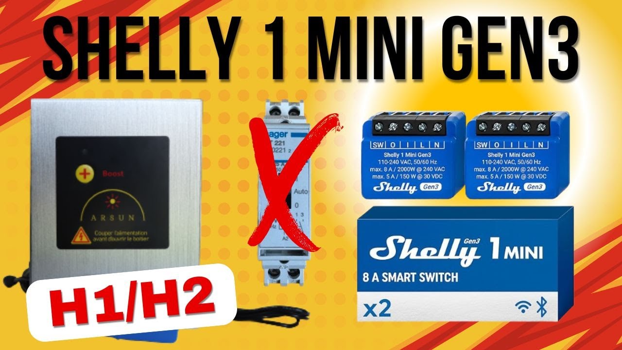 Shelly 1 mini GEN3 sans le contacteur (et sans coquille 😊) - YouTube
