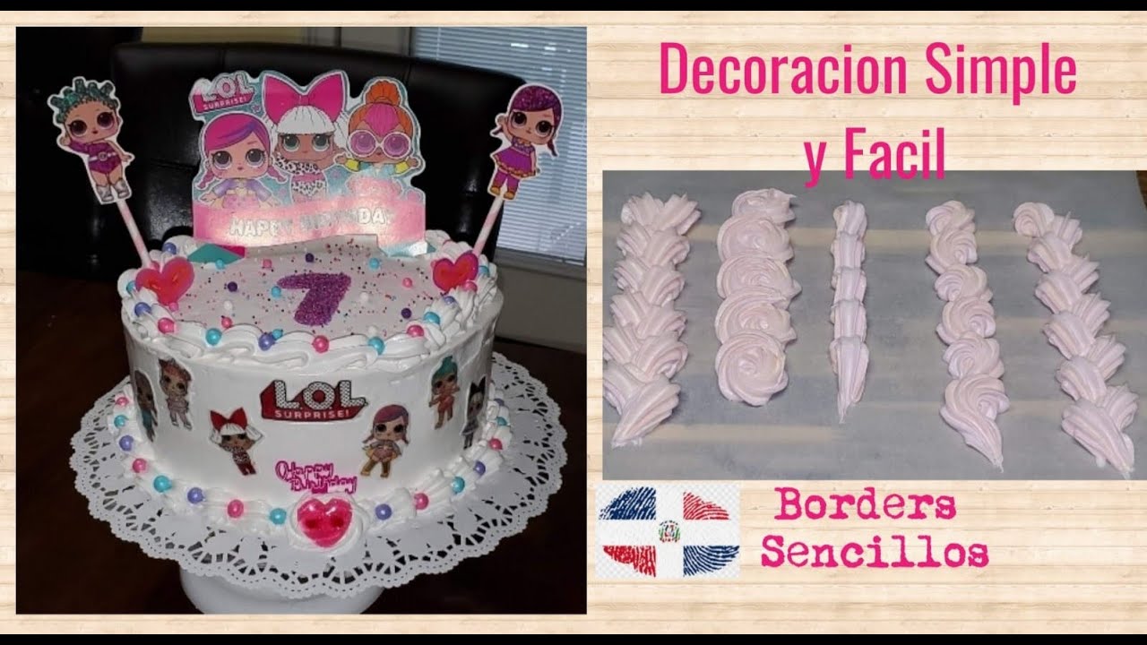 Como Decorar un Bizcocho Facil y Sencillo con Suspiro Dominicano - YouTube