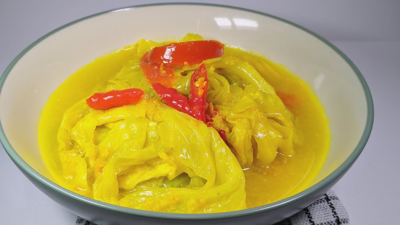 Cara Masak Kol Sangat Mudah - Resep Sayur Kol Kuah Kuning || Resep ...