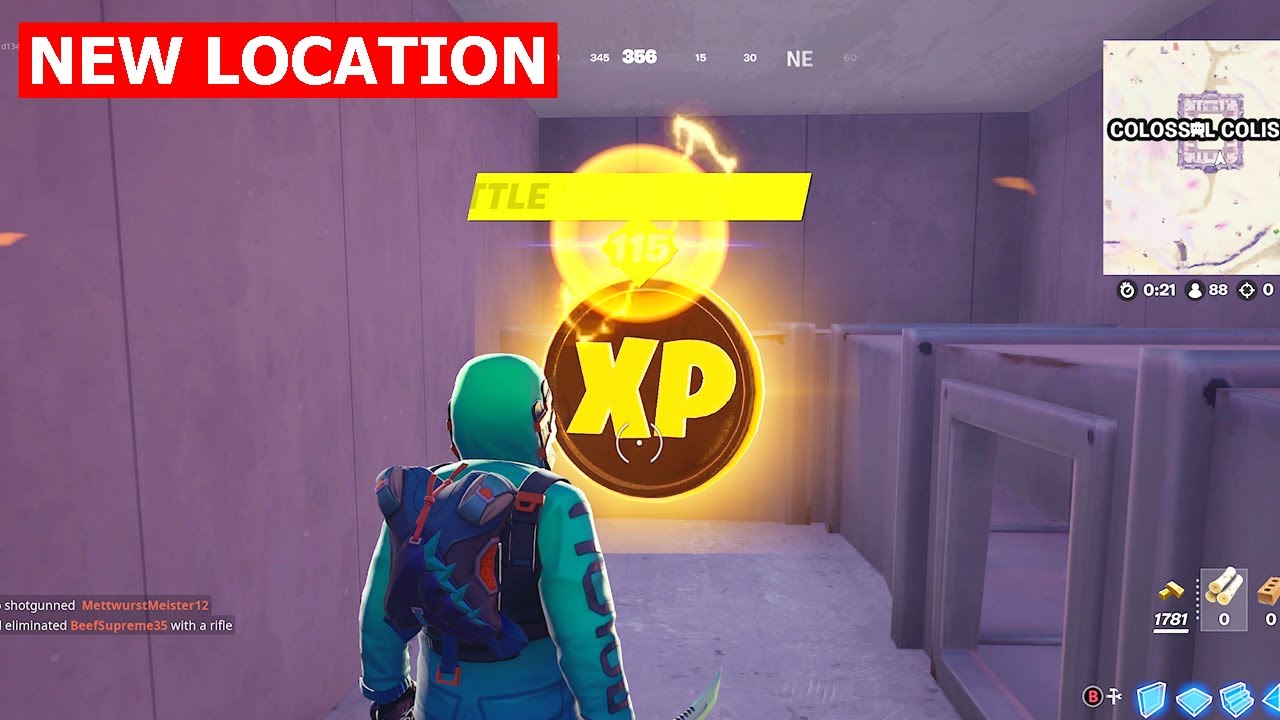 GOLD XP COIN LOCATION! FORTNITE NEW WEEK 13 GOLD XP COIN - YouTube