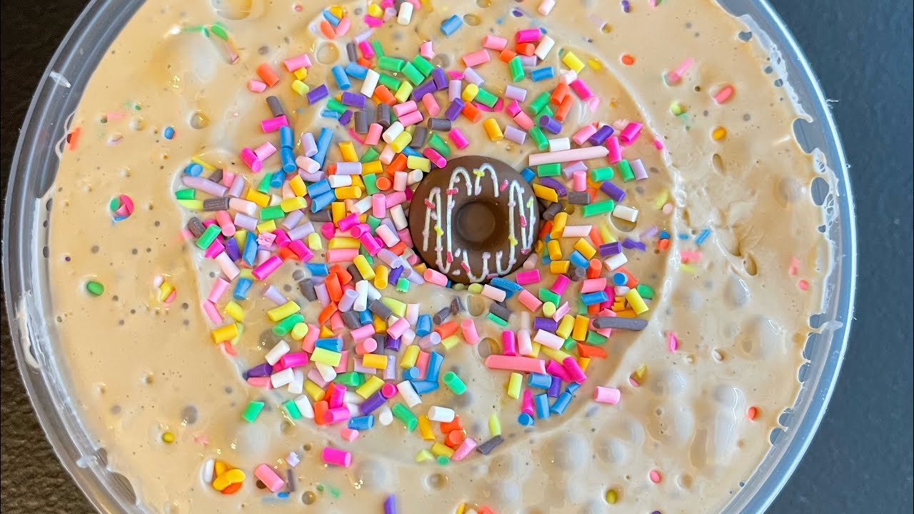 Chocolate Donut Glossy Slime!!! - YouTube