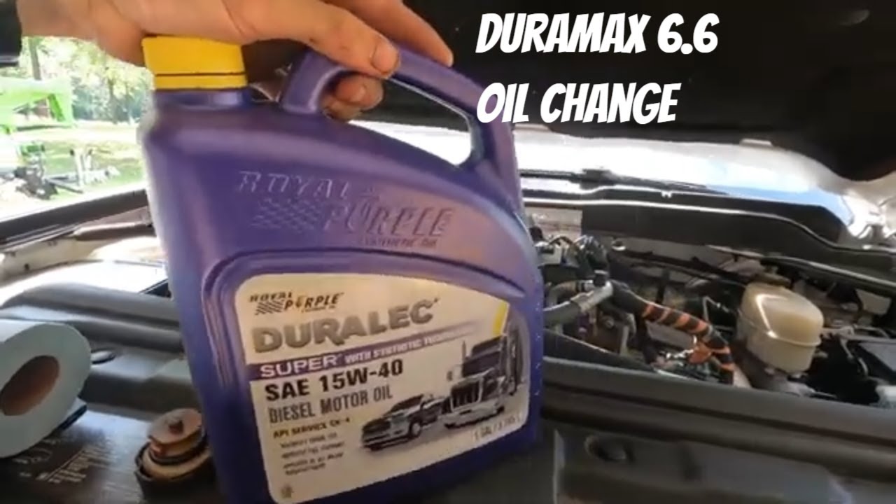 2016 Silverado 2500 6.6 Duramax Oil Change - YouTube