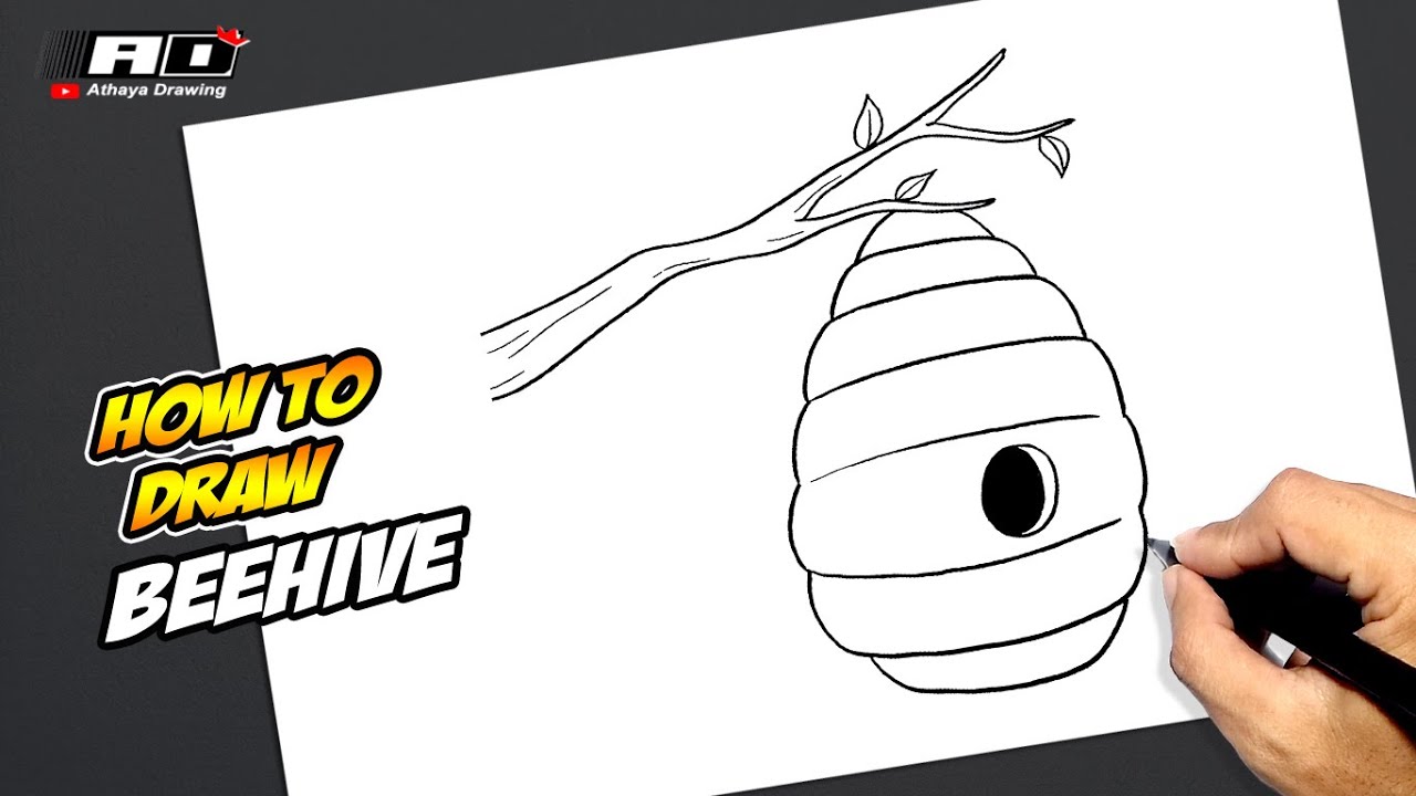 How To Draw Beehive Easy YouTube How To Draw Beehive Easy YouTube