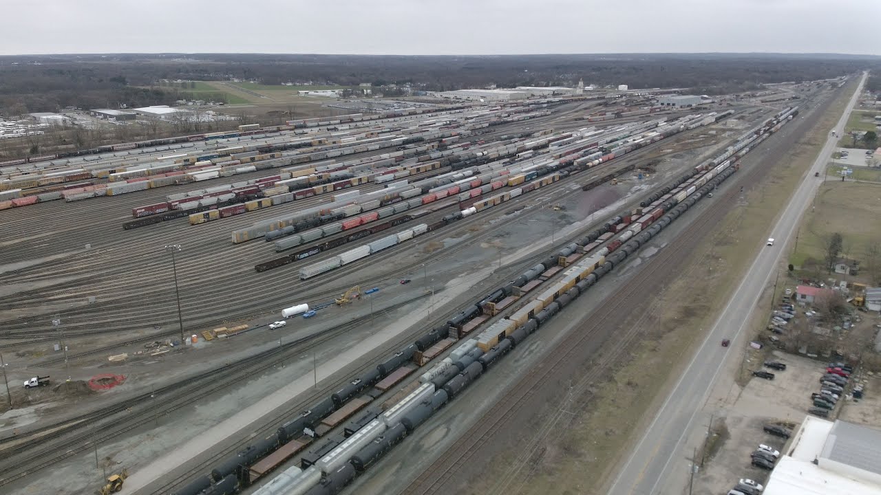 Norfolk Southern's Elkhart Yard Via Drone! - YouTube