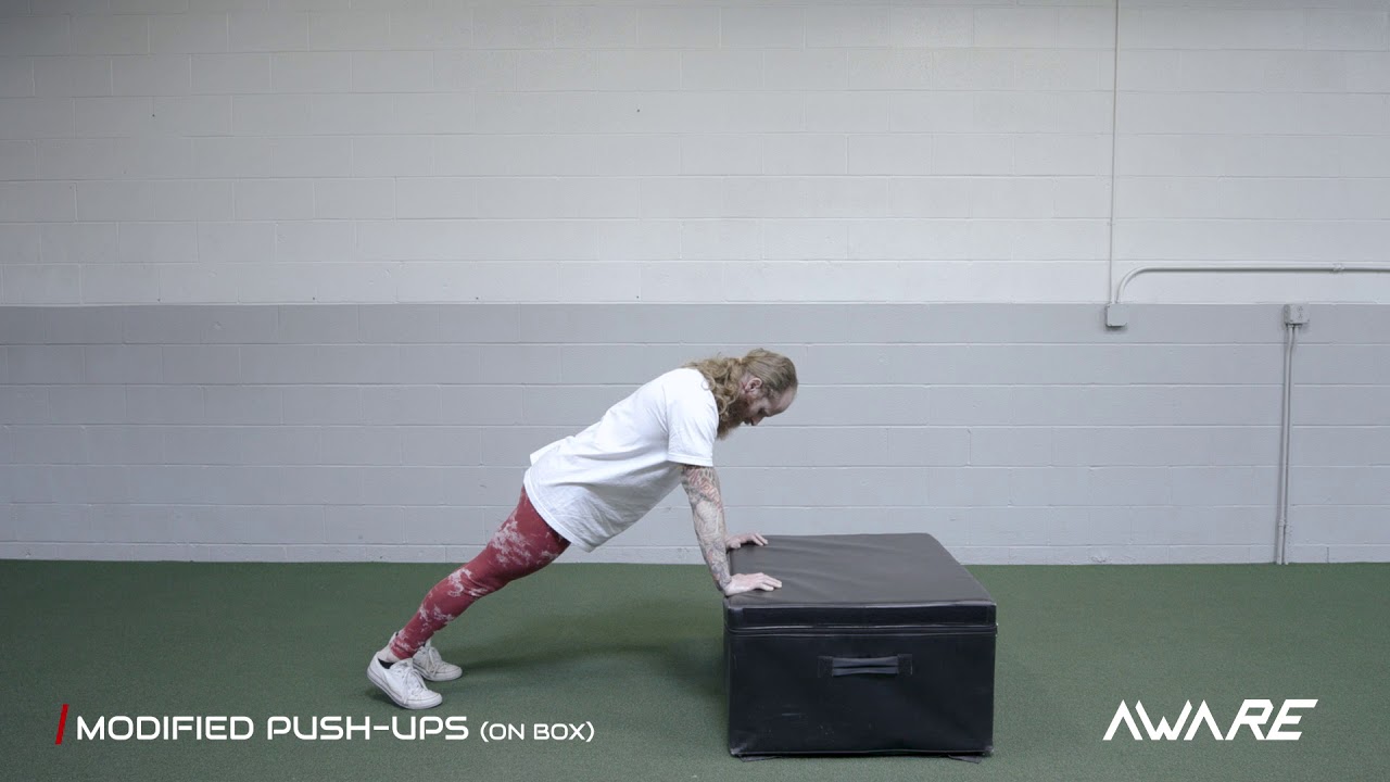 Modified Push-Ups (On Box) - YouTube