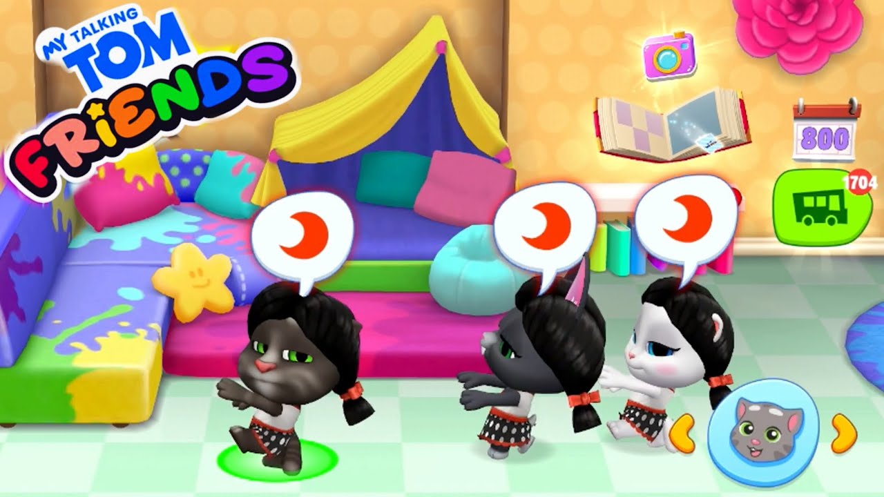 My Talking Tom Friends New Sticker Album Update Polka Dot Dress vs ...