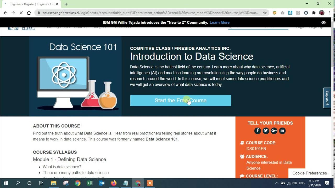 Introduction to Data Science | IBM Free Certification - YouTube