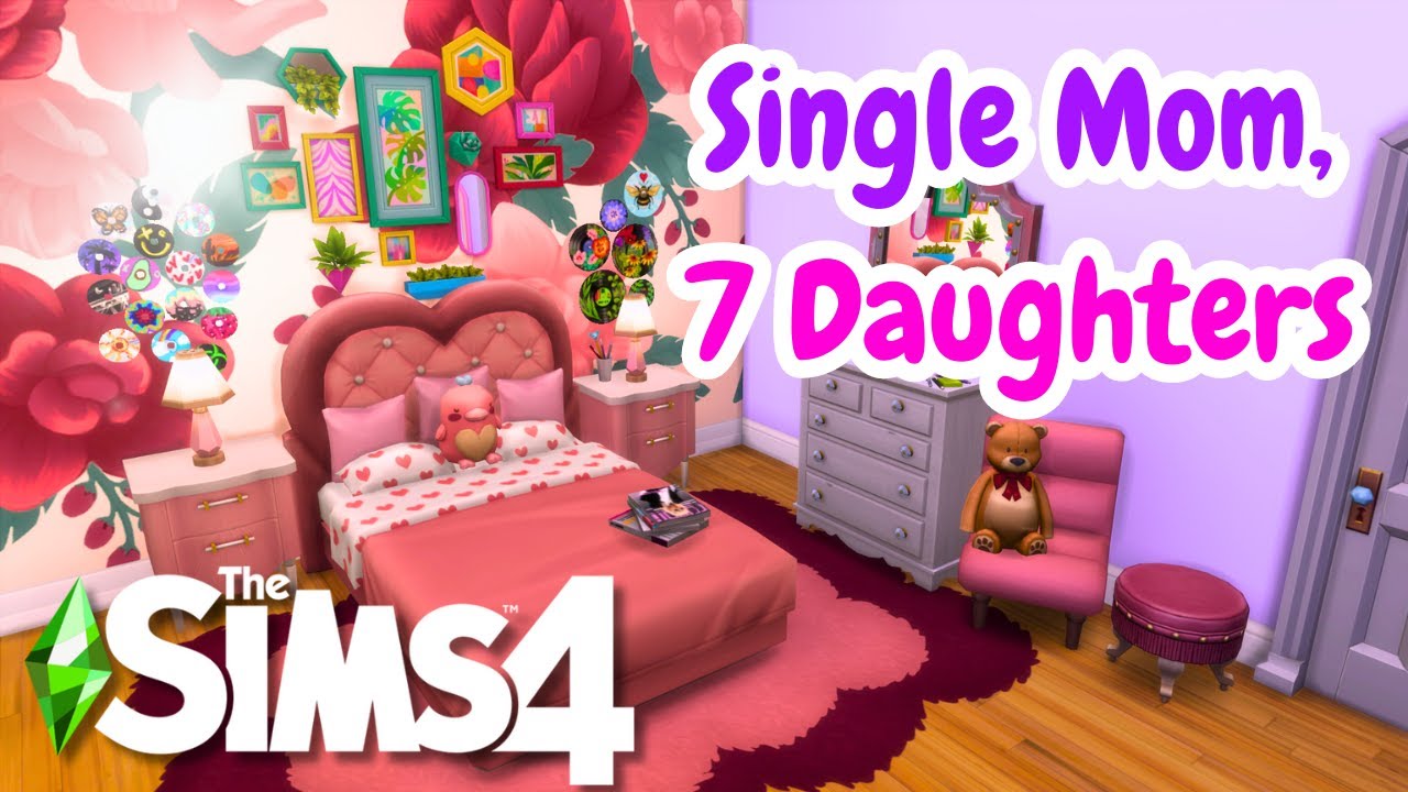 The Sims 4 | Single Mom, 7 Daughters - Speed Build W/Voice Over (No CC ...