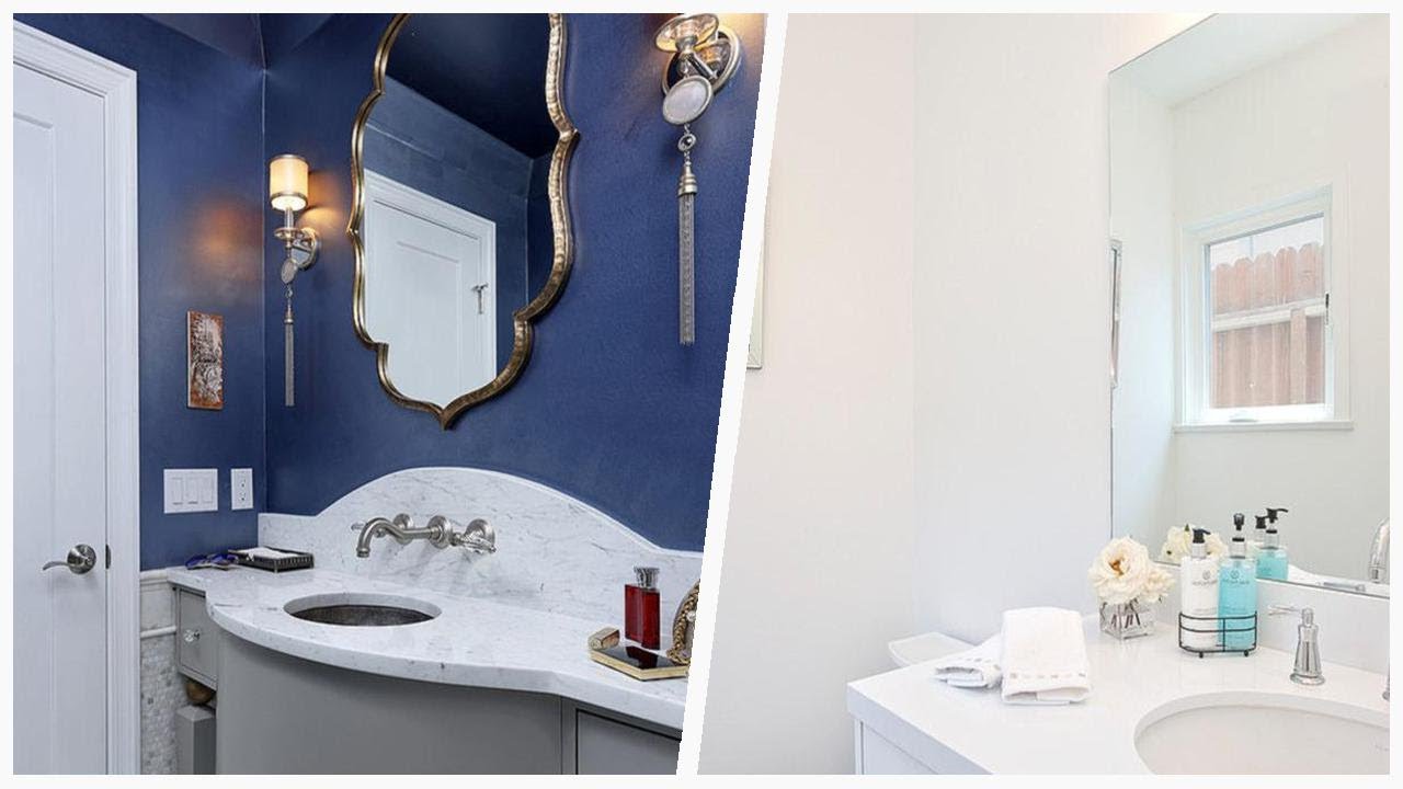75 White Tile Powder Room With White Countertops Design Ideas You'll ...