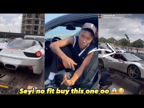 Zinoleesky SPLASH 500 Million on a brand new Ferrari car like Davido as ...