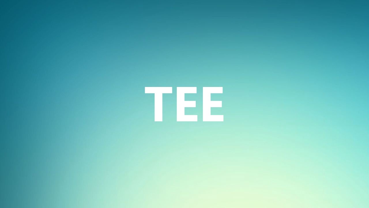 TEE - Medical Meaning and Pronunciation - YouTube