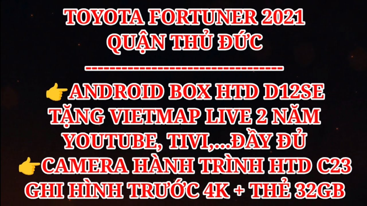 [NKN AUTO] TOYOTA FORTUNER 2021 - THỦ ĐỨC: ANDROID BOX HTD D12SE ...