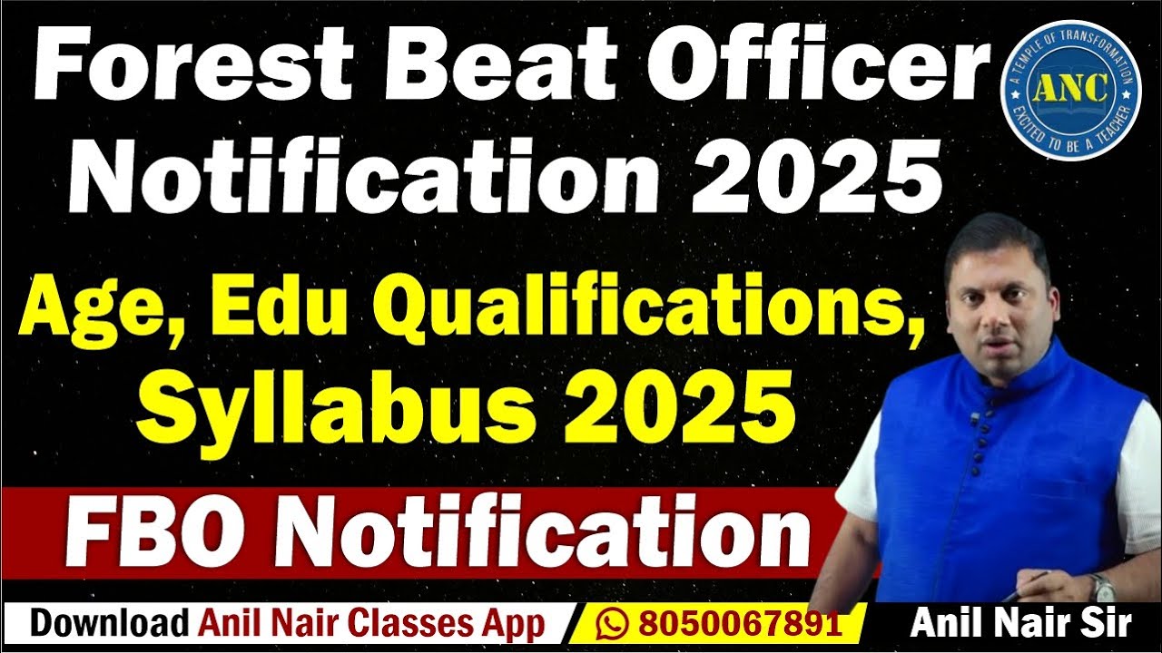 Forest Beat Officer Notification 2025 || Age, Edu qualifications ...
