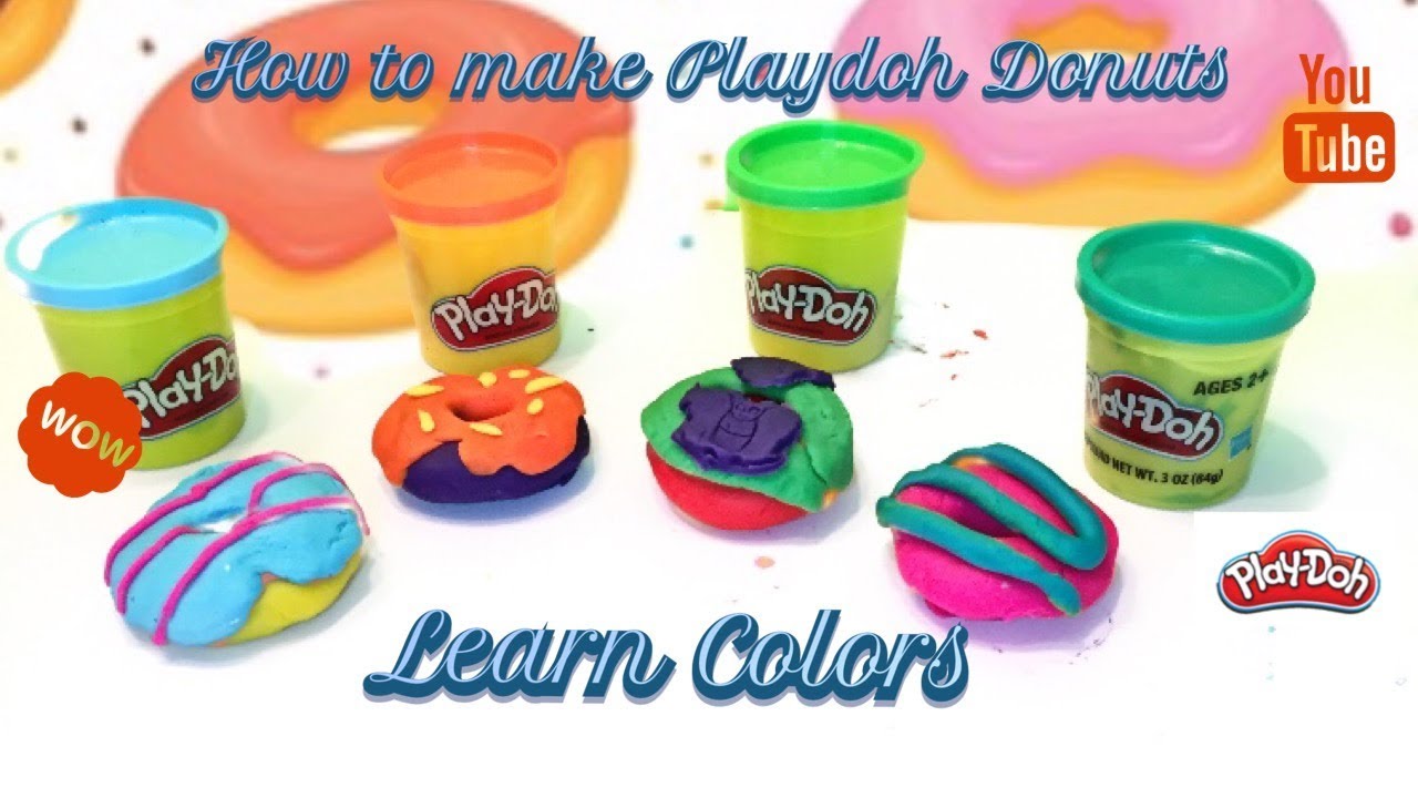 Learn colors| How to make yummy donuts 🍩 with Play Doh| Fun and easy ...