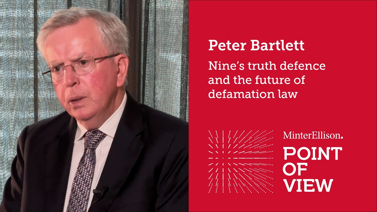 Peter Bartlett's Point of View on Nine's truth defence and the future of defamation law - YouTube