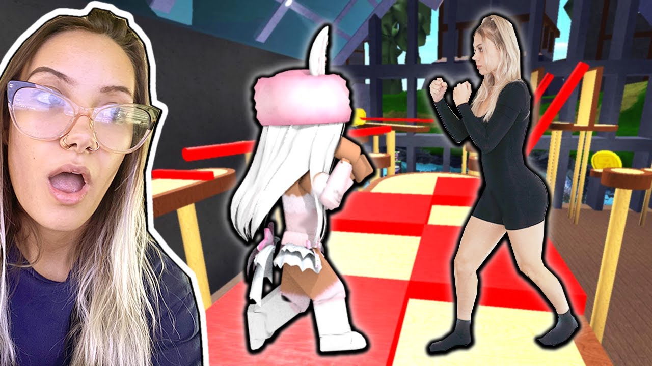 It's the girls turn to box! FoxKirsten vs Alicia (Roblox Obby Trivia ...