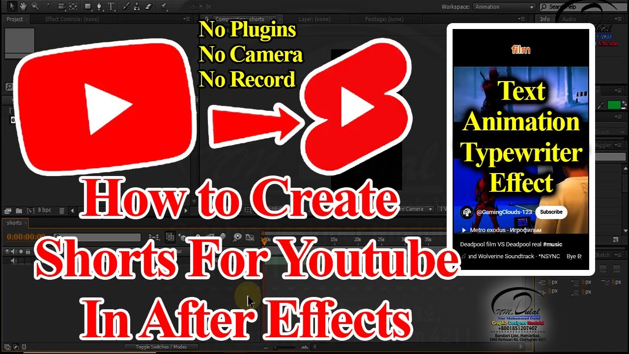 How to Create Shorts Video With TypeWriter Effect In After Efect [No ...