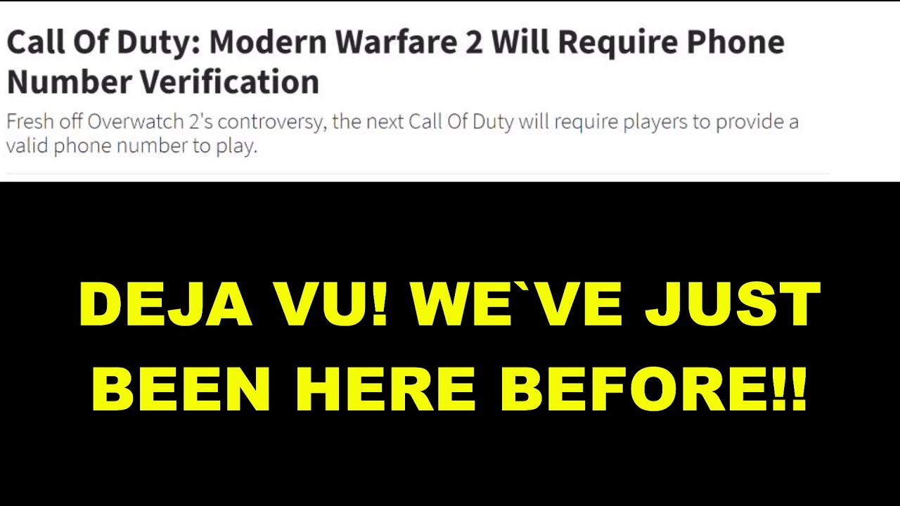 Call Of Duty Will Require People To Give In Their Phone Numbers - YouTube