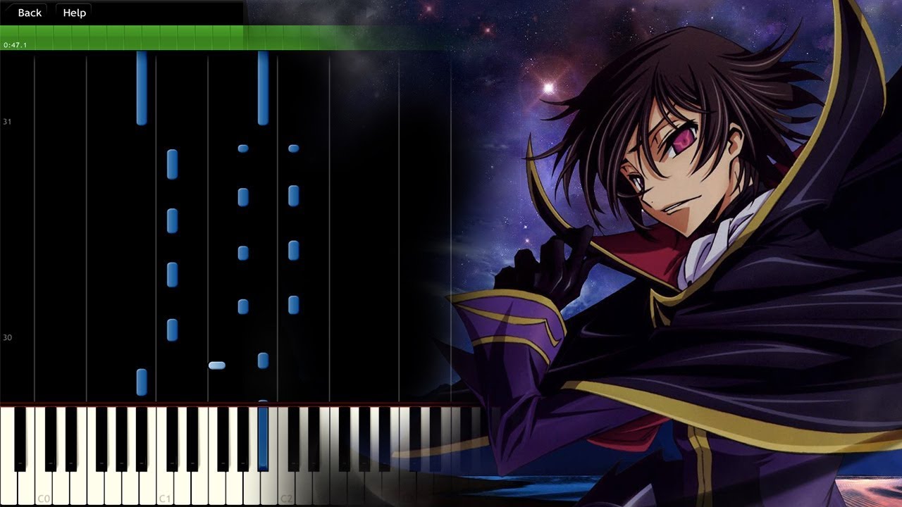 Colors - Code Geass - OPENING 1 (Piano Tutorial) [Synthesia] - YouTube