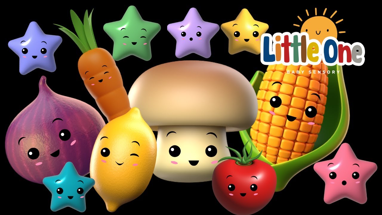Dancing veggies Fun Animation Dance- Baby Sensory video High Contrast ...