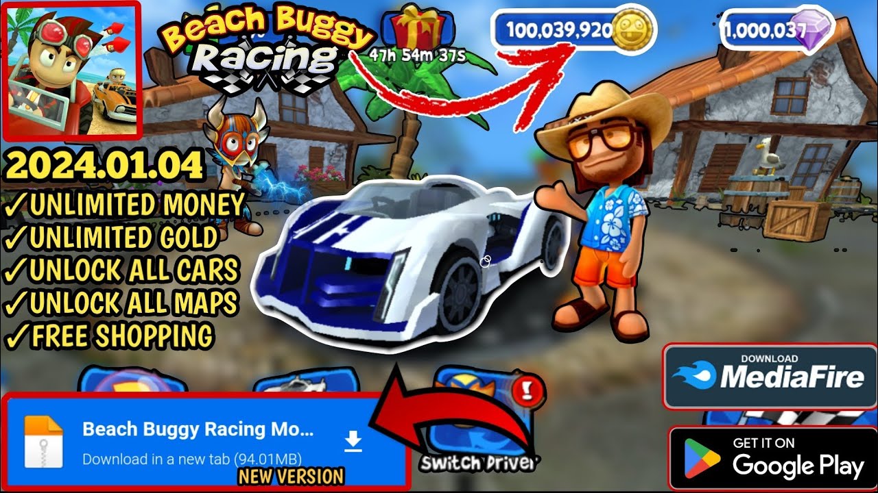 Beach Buggy Racing new v2024.01.04 mod apk unlimited money unlock all ...