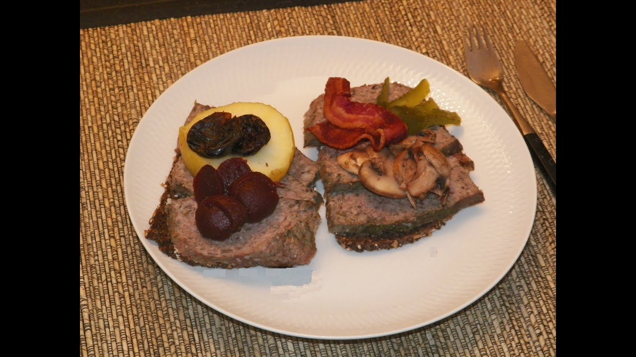 Smørrebrød Dansk Leverpostej Sandwich. Two delicious Danish Open Face ...