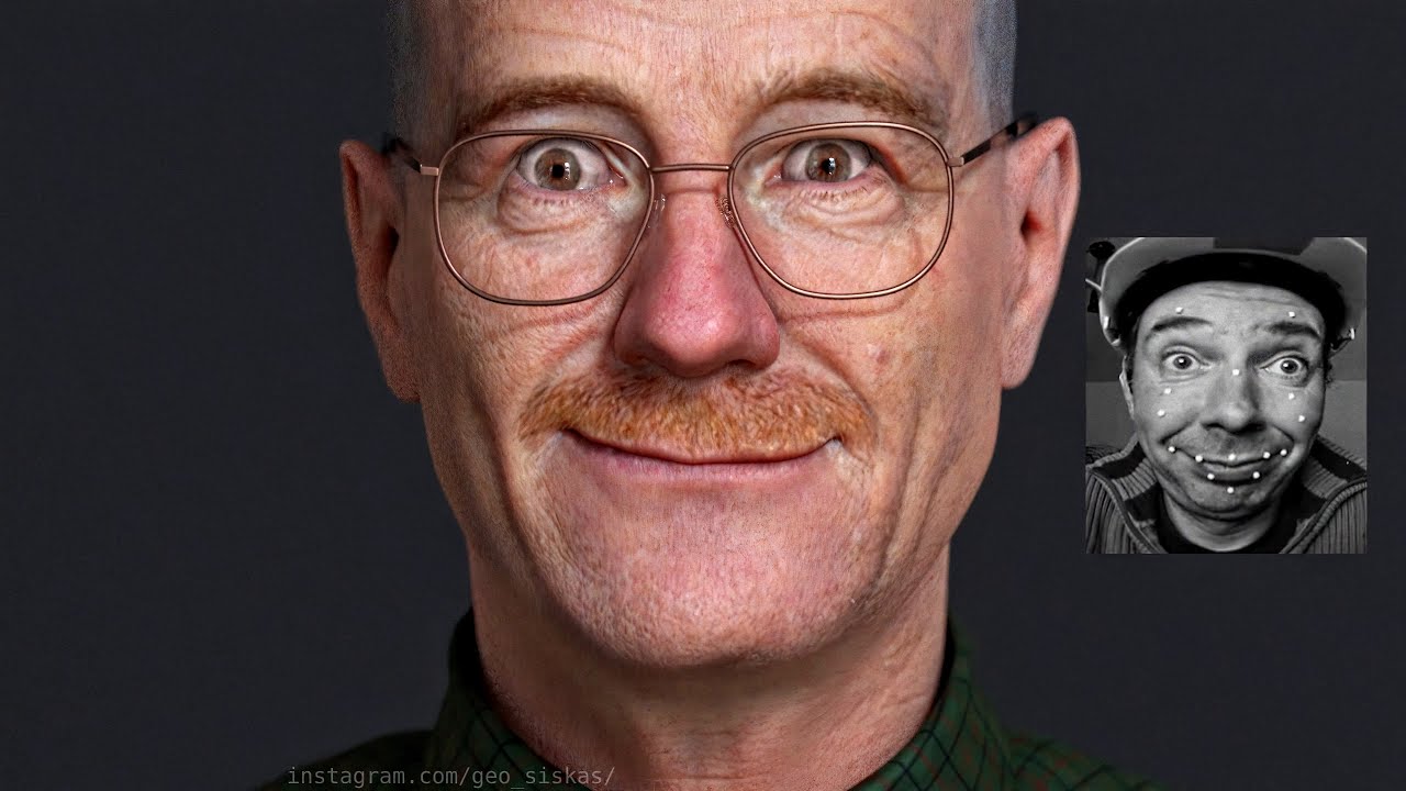 Walter White Face Motion Capture - YouTube