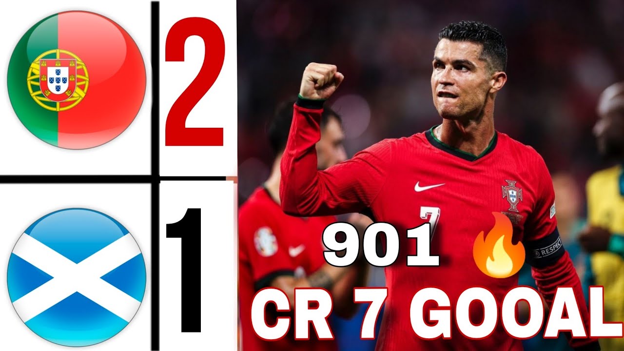 🔴⚪portugal 2-1scotland | highlights | cristiano ronaldo goal 901 🥵🔥 Cr ...