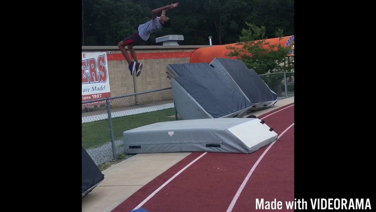 First backflip (gone wrong) (broken bone) - YouTube