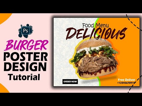 How to make burgers poster design with Adobe Photoshop - YouTube