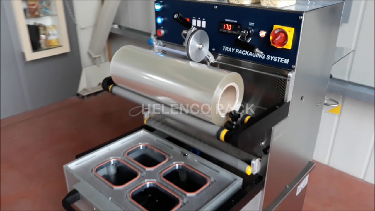 Μηχανή θερμοκόλλησης film πλαστικών δοχείων model TPS XL VG vacuum ...