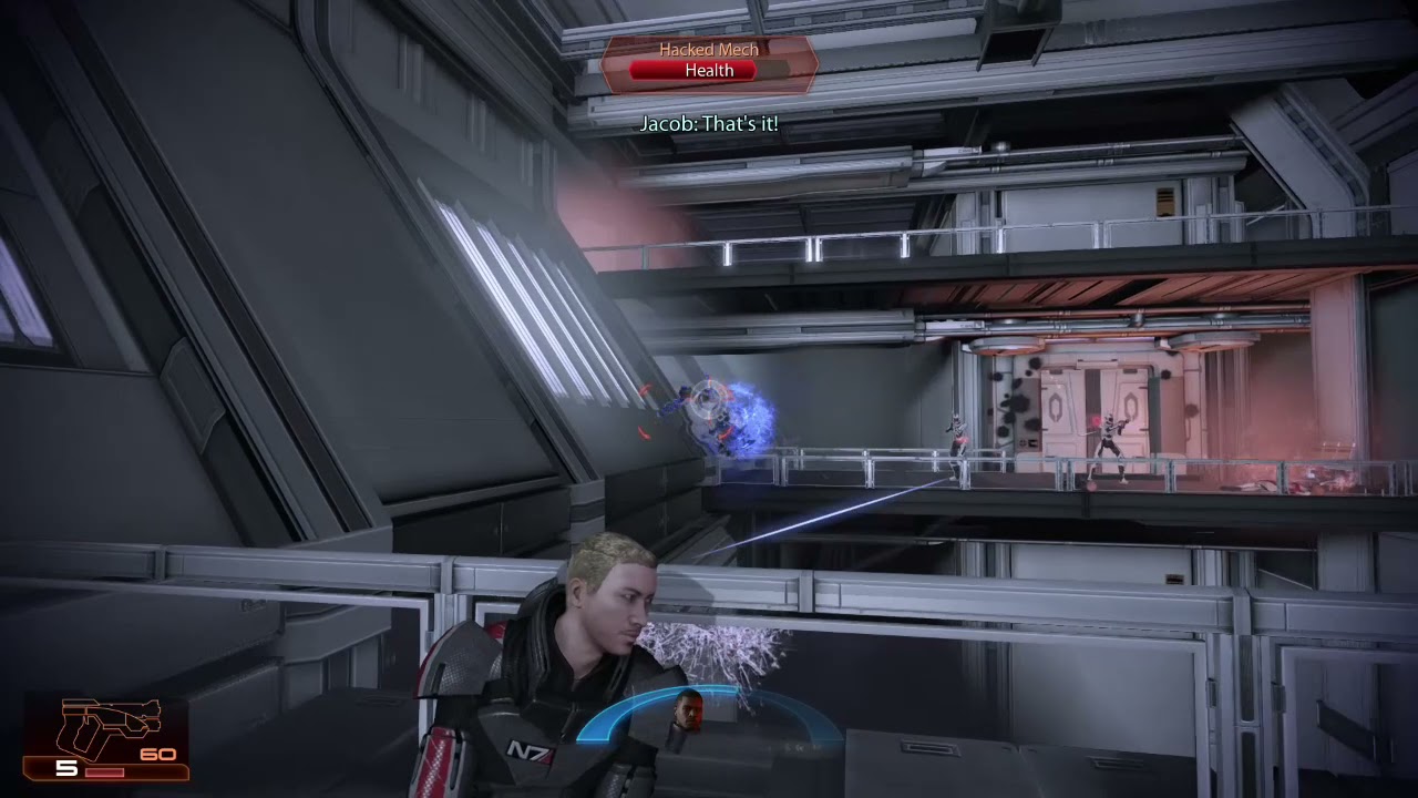 Mass Effect 2 Legendary Edition: Jacob hitting LOKI mechs with "the ...