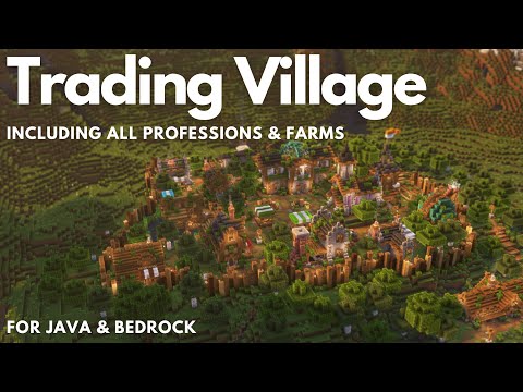 VILLAGE TRANSFORMATION MINECRAFT - ALL 14 PROFESSIONS - 14 FARMS - FULLY DECORATED |  26.2