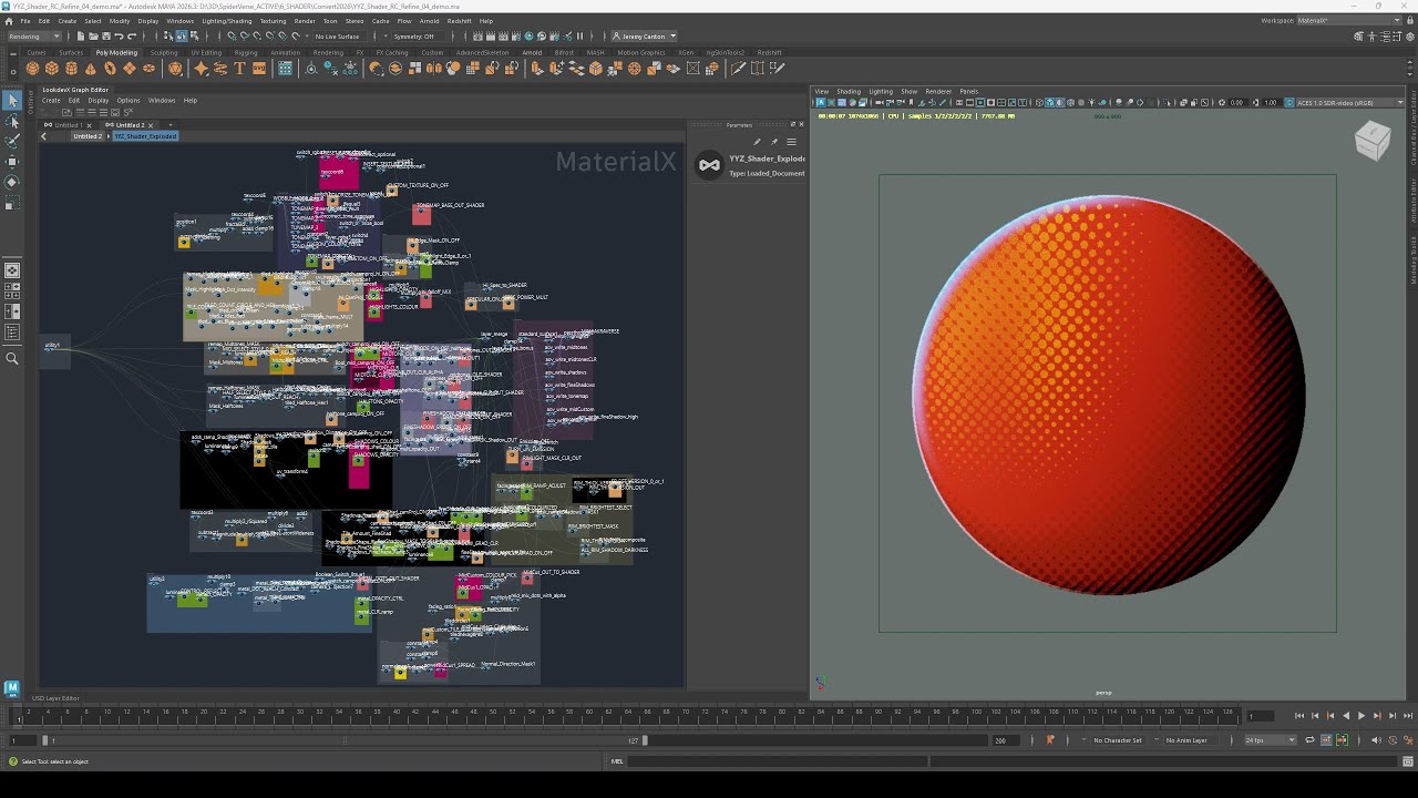 My NEW Spider-Verse Halftone Shader in MaterialX for Maya 2026 / Arnold ...