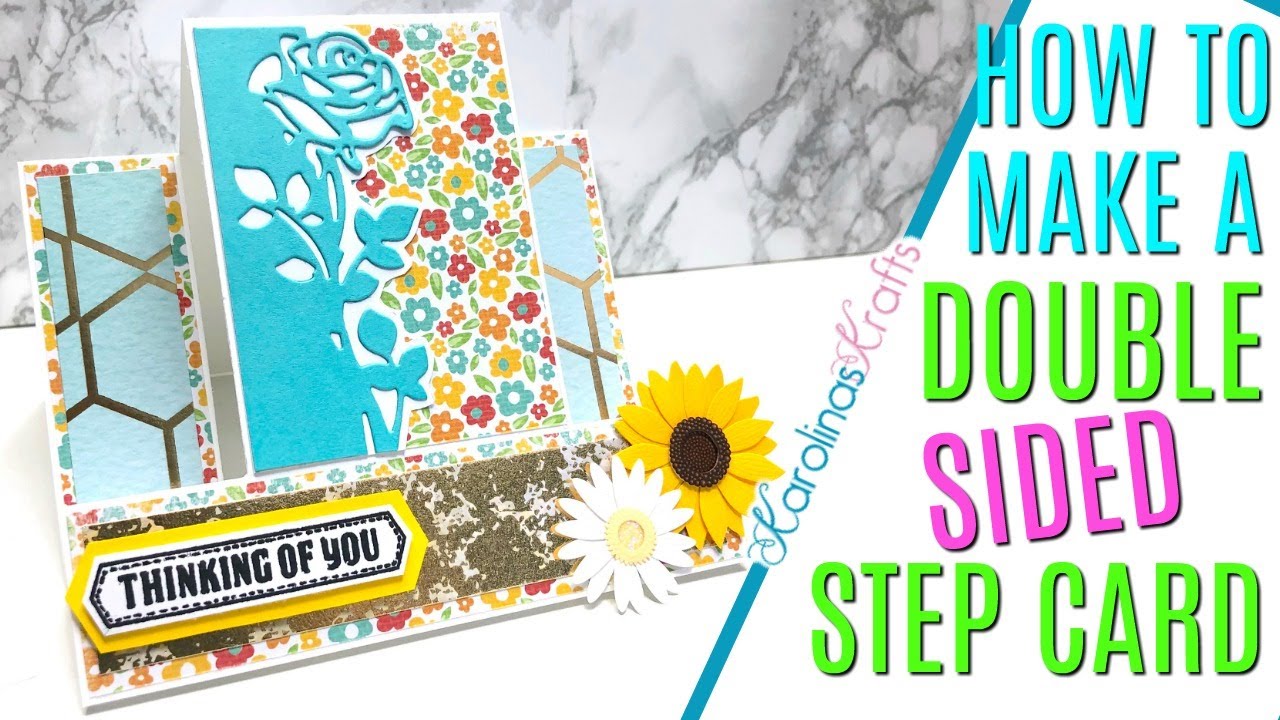 Double Sided Step Card Tutorial by HAND no dies, Unique Fold Card DIY ...