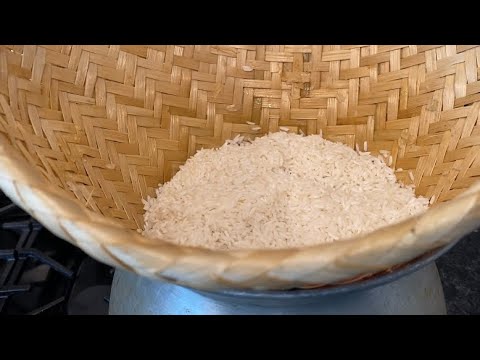 HOW TO COOK sticky rice (lao sticky rice)Khao Niew(sweet sticky rice ...